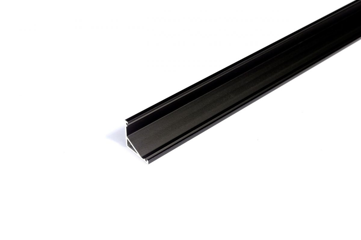 Profil aluminiu negru anodizat de colt tip CABI12 C9020021 2M - Ledux